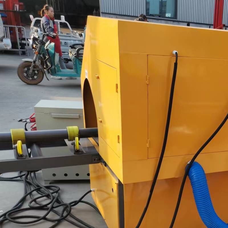Four head pipe polishing machine with pipe stands